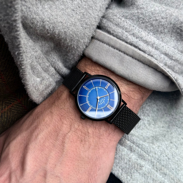 No.27 Midnight Edition on Mesh - The Camden Watch Company