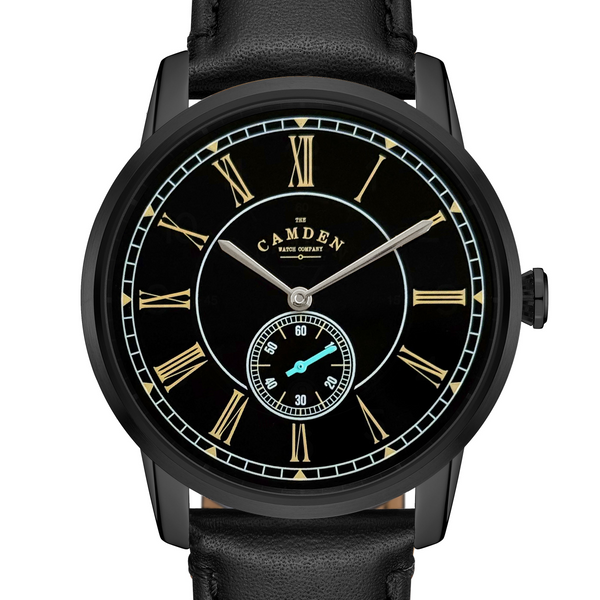 No.29 Dandy Edition on Black Italian Leather - The Camden Watch Company
