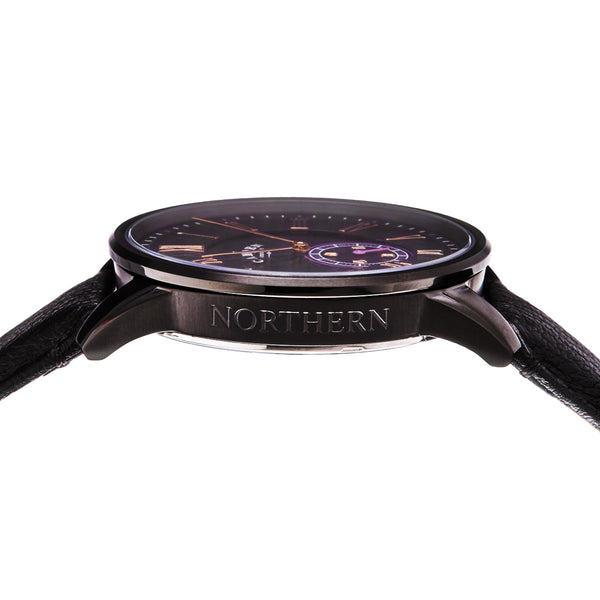 No.29 Northern Edition Men's Black Leather Strap Watch - The Camden ...